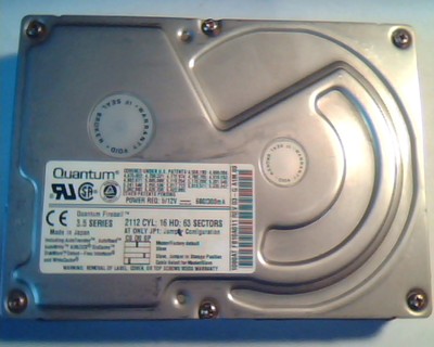 Hard Disk Drive IDE Quantum Fireball 1080AT FB10A011 Rev 03-G A1M.09 3. ...