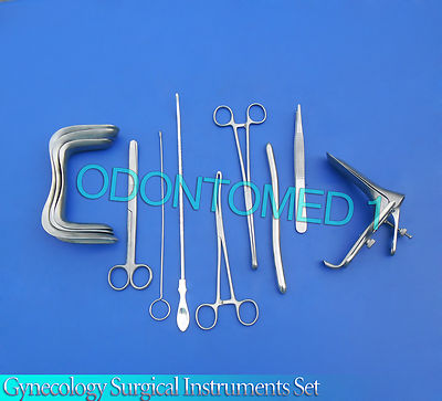 Gynecology Surgical Instruments Kit Forceps,Sims+Graves Speculum Medium ...
