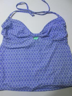 Old Navy Womens Size L Tankini Blue Wireless Unlined Halter Swimwear ...