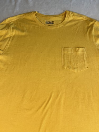 the everyday perfect Tee men’s yellow t-shirt w/ pocket | eBay