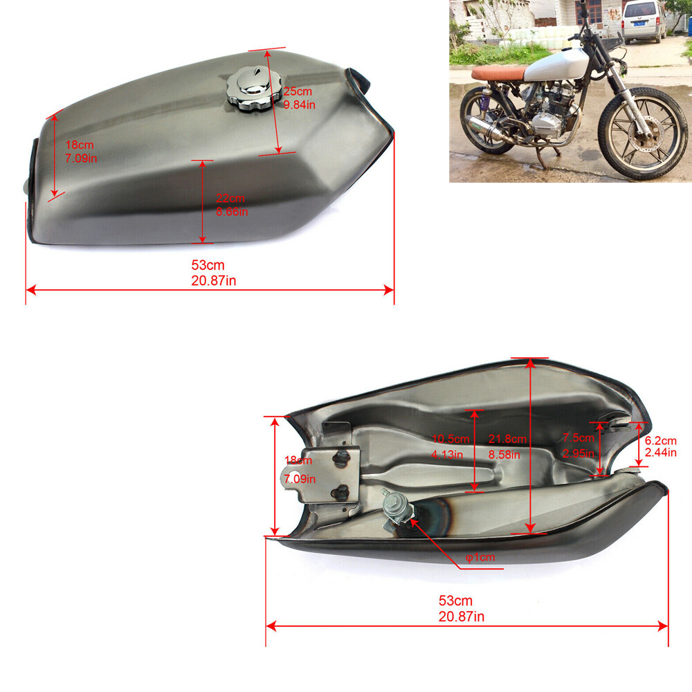 9L/2.4 Gal Gas Fuel Tank Cafe Racer Custom for Honda CG125 CG250 CG125S ...