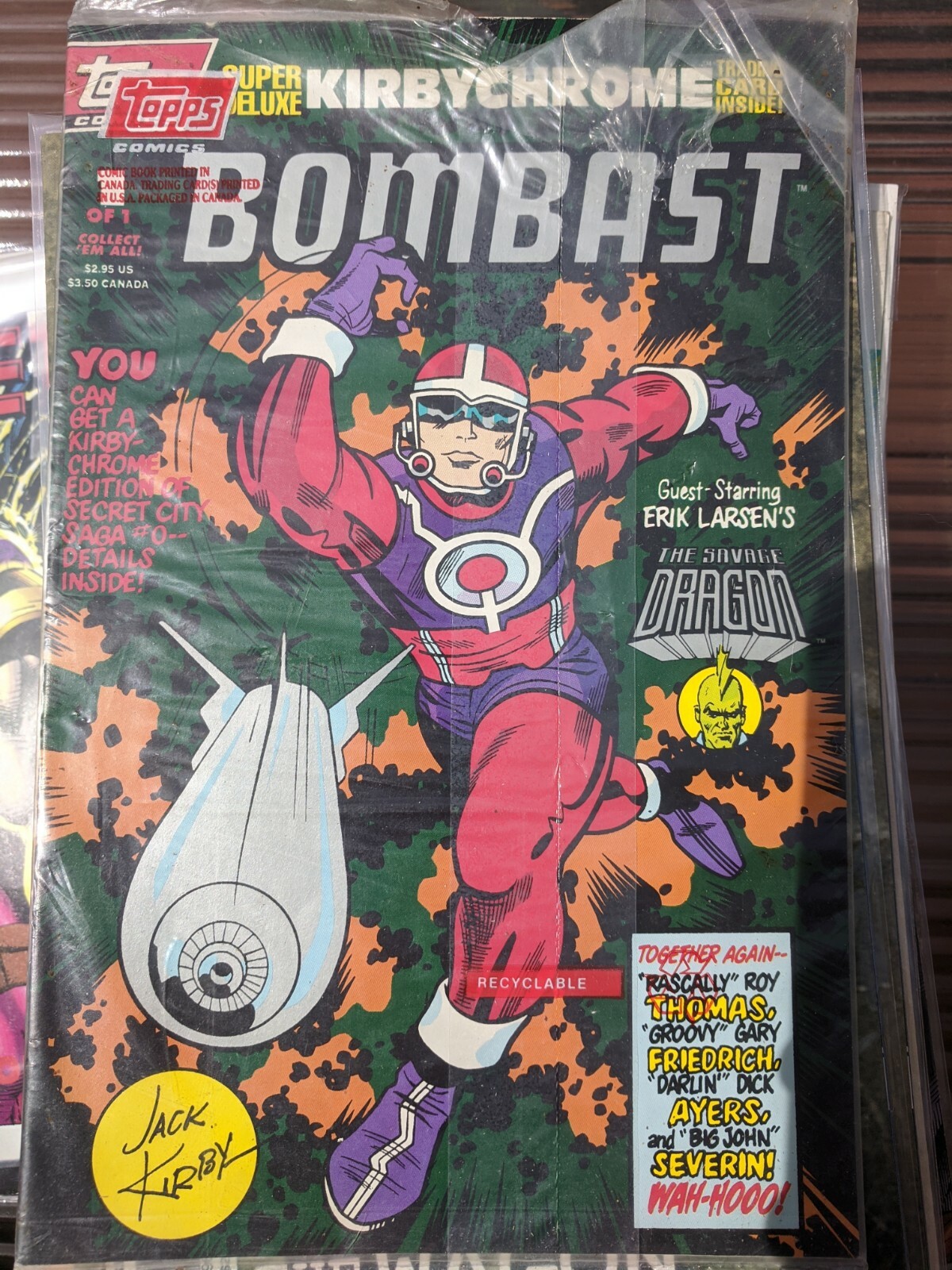 Bombast #1 1993 Savage Dragon Dick Ayers Jack Kirby Topps Comics ONE ...