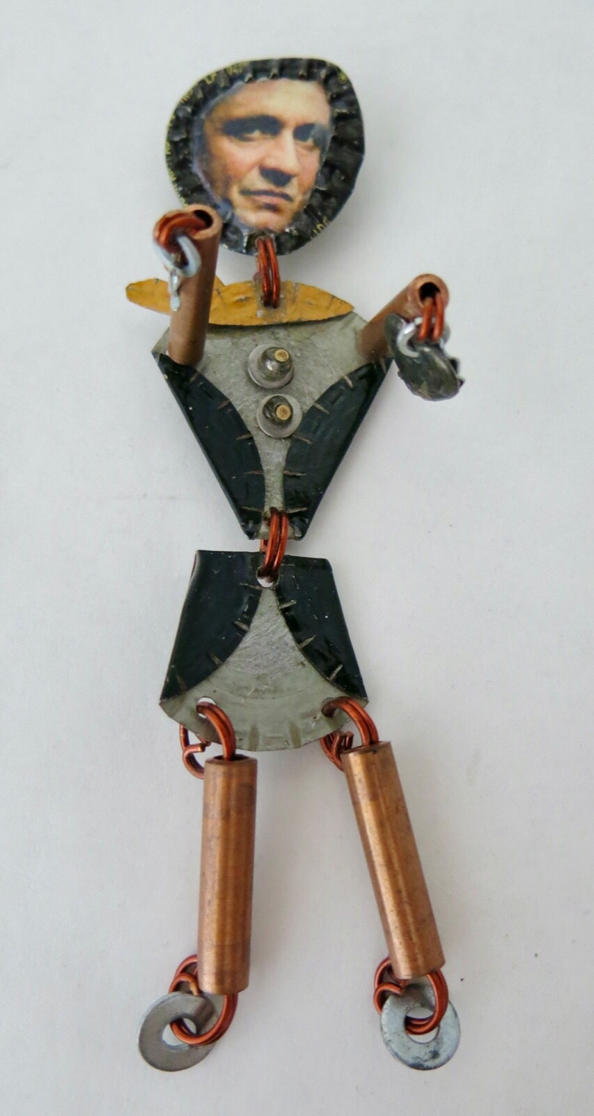 BOTTLE CAP JEWELRY FOLK ART RAMONA HOTEL JOHNNY CASH PIN BROOCH 2006 | eBay