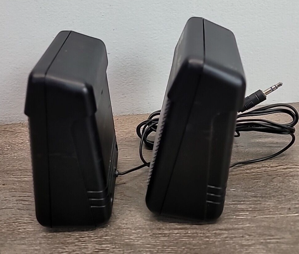 Labtec Stereo Speaker System SS-11 Computer Phone Black Tested Working ...