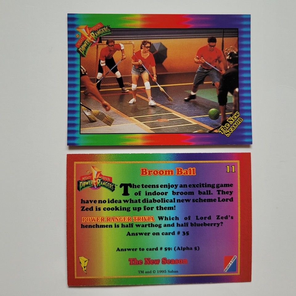 POWER RANGERS CARDS New Season You Pick Banded fronts Multi-Color Backs ...