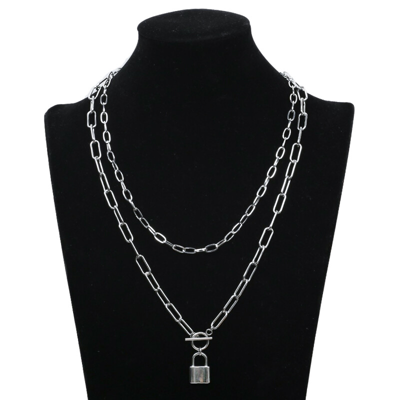 Stainless Steel Aesthetic Chain Around The Neck Choker Pendant Necklace ...
