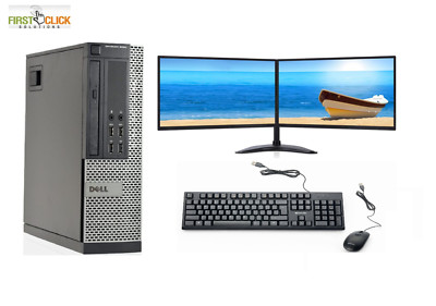 FCS DELL PC Dual Bundle Monitor i7 16GB DESKTOP TOWER PC & TFT WINDOWS ...