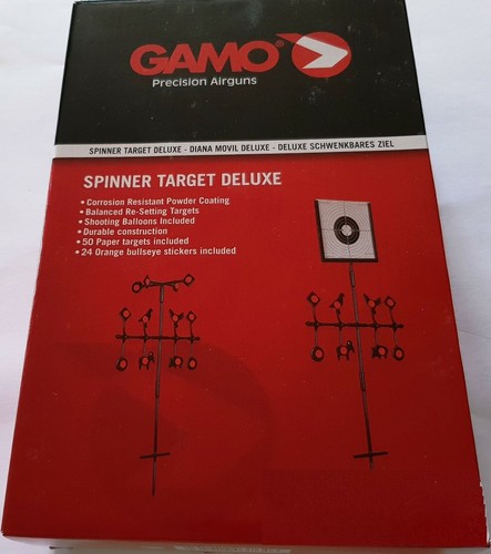 Gamo deluxe 6 spinning pellet targets & bullseye for air rifle gun ...