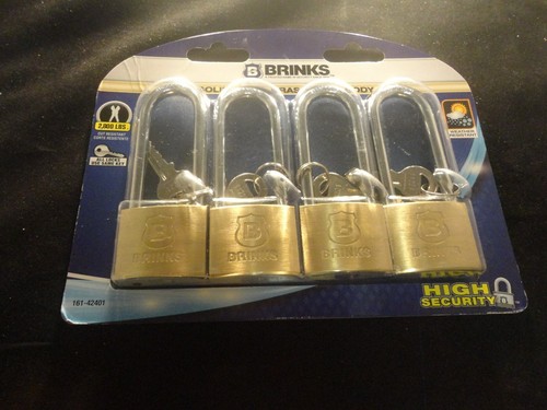 BRINKS LOCK PADLOCK 4 PACK- 40MM LONG SHACKLE BRASS-BLOW OUT SALE | eBay