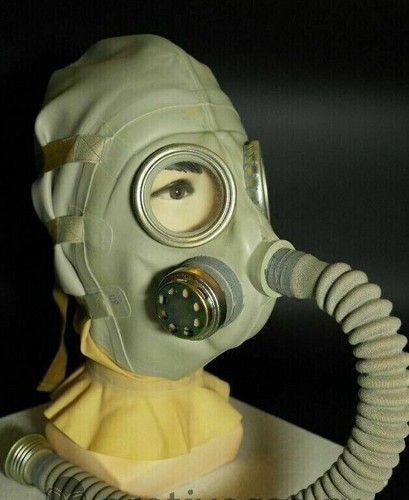 Vintage Soviet Russian USSR Military Medic Gas Mask Head Wound Army Gas ...
