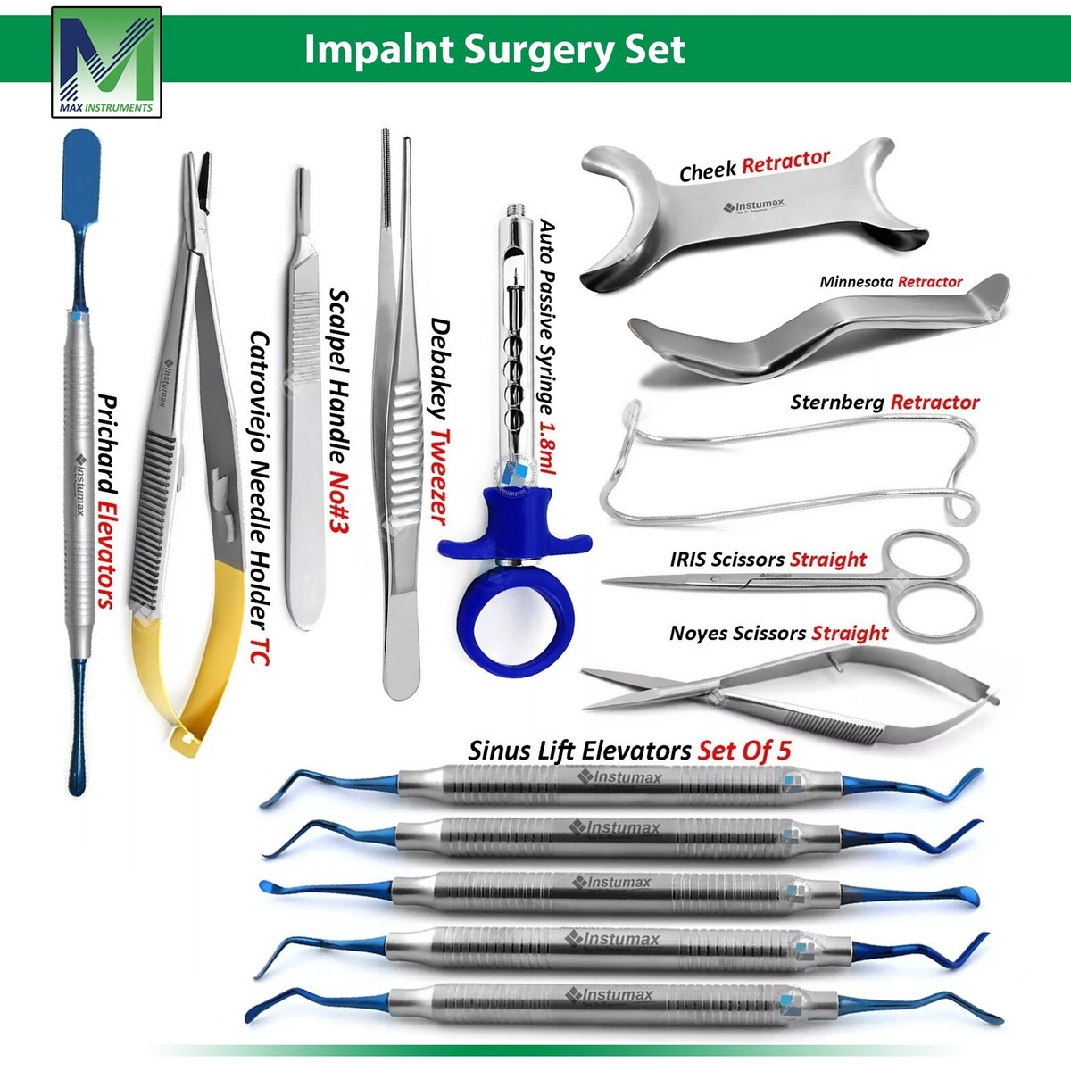 Implanon Instruments Uses PRF BOX GRF Dental Implant Instruments Set