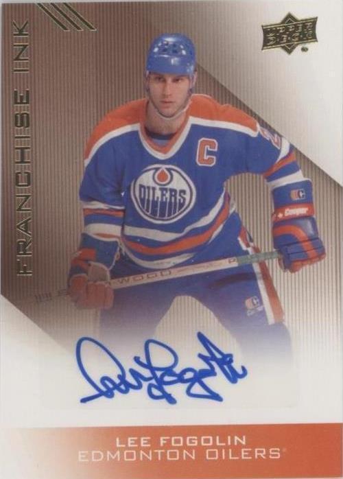2013-14 Upper Deck Edmonton Oilers - Franchise Ink Lee Fogolin #FI-LF ...