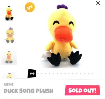 Youtooz Duck Song Plush (Meme Collectable) "Gone Forever", Once Only ...