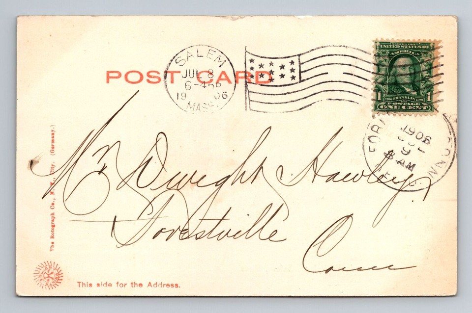 Salem MA-Massachusetts, Hawthorne's Birthplace, Antique c1906 Vintage ...