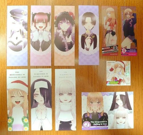 Love Doll Bookmark & Sticker Set with Bisque Doll Charm, Clear Bookmark ...