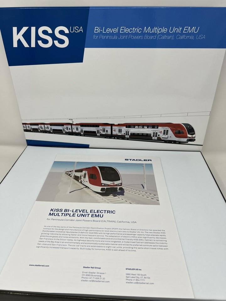 NEW RARE Limited Edition HO Scale Caltrain Stadler KISS EMU Train Set ...