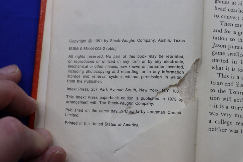 Vintage Lot of 3 Books Saturday FOOTBALL Heroes Point Of No Return ...