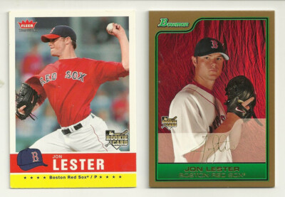 2006 JON LESTER Baseball Rookie Card Red Sox Lot Bowman Gold #BDP22 ...