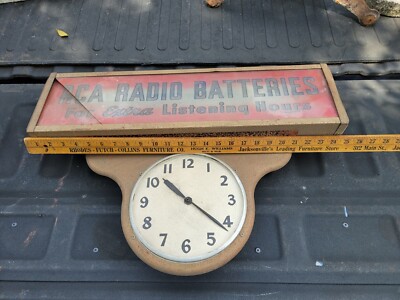 Vintage RCA Radio Batteries Clock Light Sign Antique | eBay