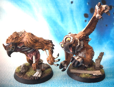 Owl Bear & Undead Owlbear Professionally Hand Painted D&D Miniatures ...