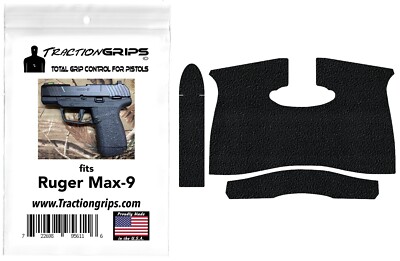 Tractiongrips embossed rubber gun grip tape overlay for Ruger Max-9 ...