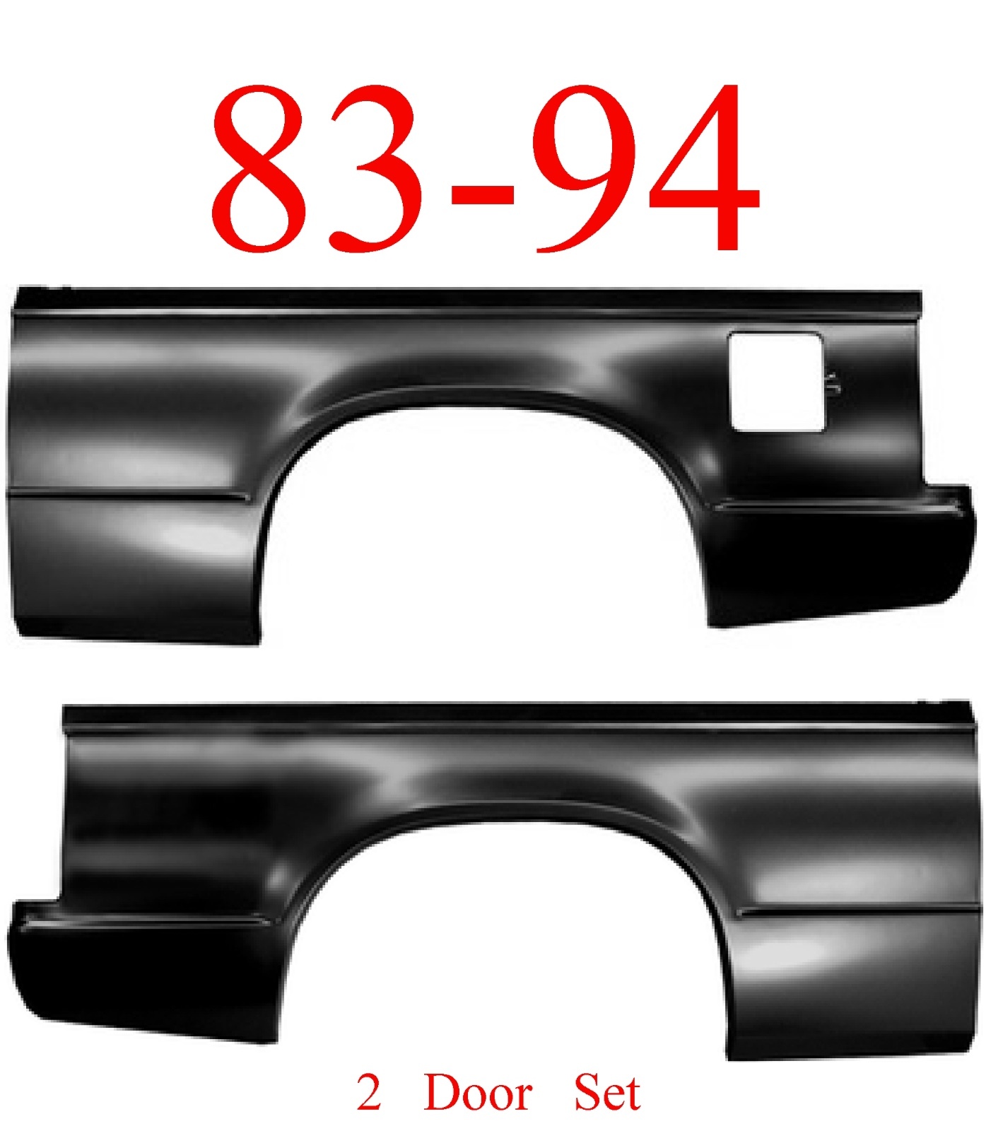 No Shipping 83 94 Chevy S10 Blazer Quarter Panel Set 2 Door, GMC Truck ...