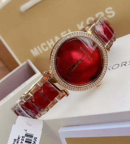 Michael Kors Parker Red Women Wristwatch MK6427 for sale online | eBay