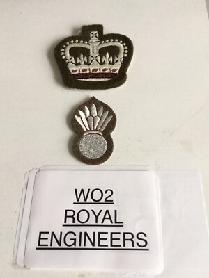 ROYAL ENGINEERS BRITISH ARMY RANK BADGE WO2 | eBay UK