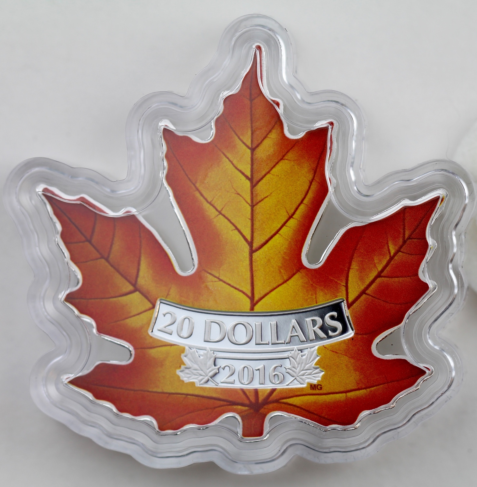 Canada 2016 $20 Canadian Maple Leaf Shaped Coin, 99.99% Pure Silver ...