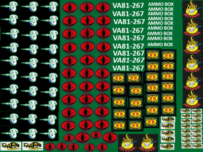 GI JOE COBRA WATERMOCCASIN CUSTOM STICKER SHEET | eBay