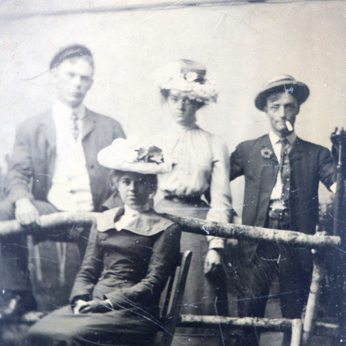 Antique 1870's Tintype Photograph Victorian Couple on Double Date ...
