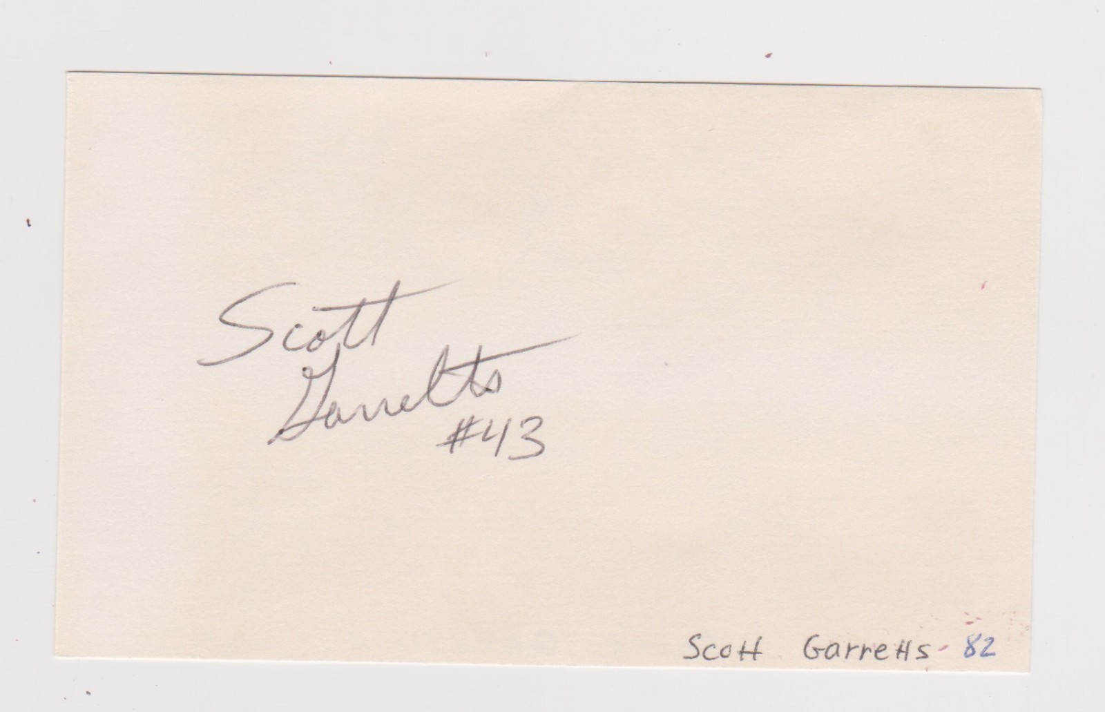 Scott Garrelts - Signed 3x5 - Debut 1982 - Giants | eBay