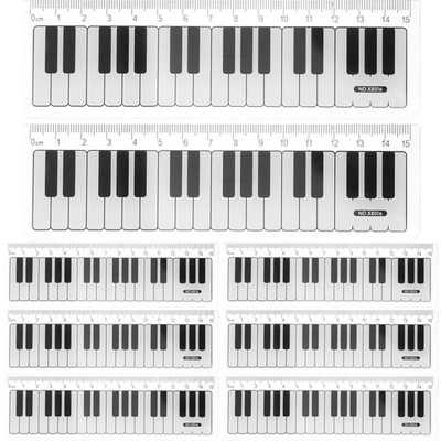 15 Pcs Student Drawing Ruler for School Back to Kids Piano Keyboard ...