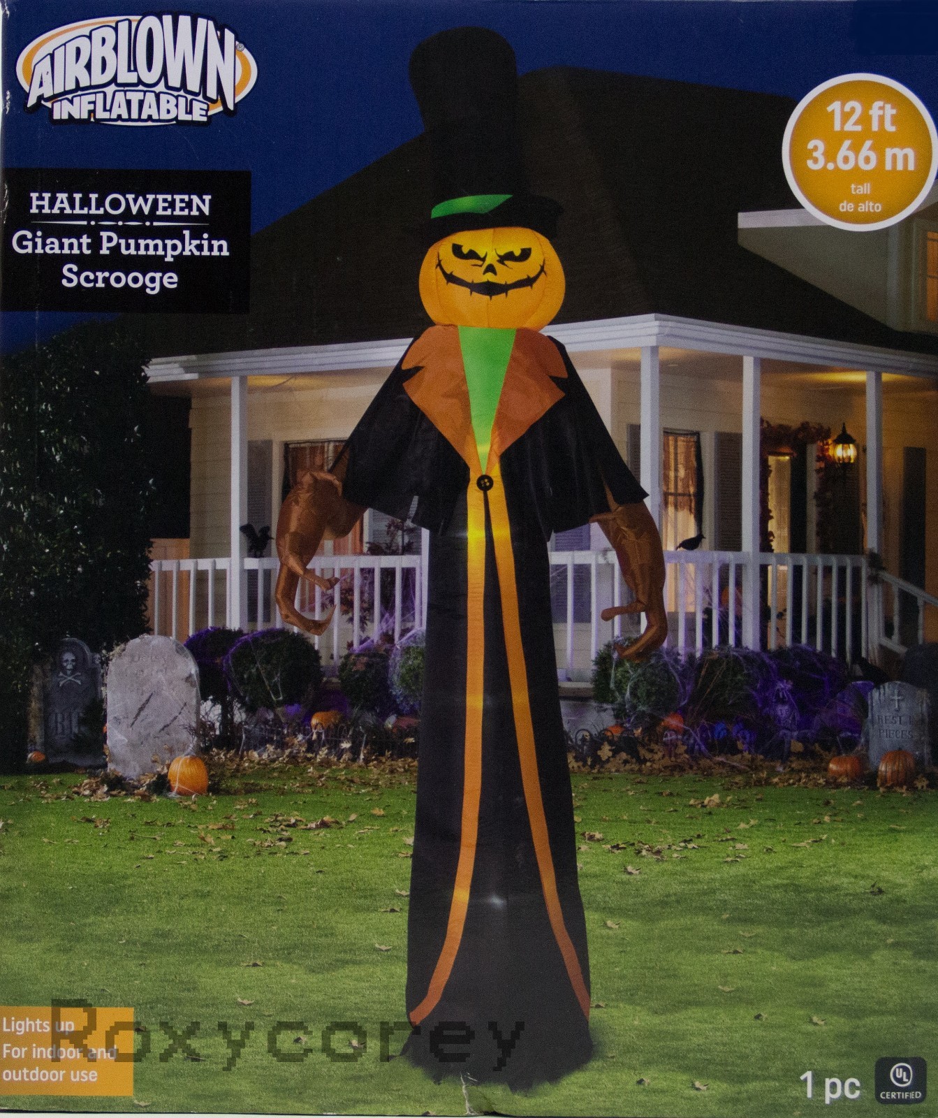 Halloween Airblown Inflatable Pumpkin Scrooge 12ft Tall by Gemmy ...