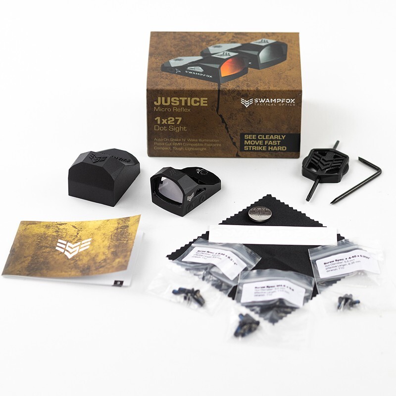 Swampfox Justice Micro Reflex 1x27mm 3MOA Red Dot Sight For RMR ...