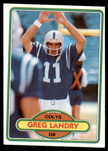 1980 Topps Greg Landry Football Card Baltimore Colts #265 | eBay