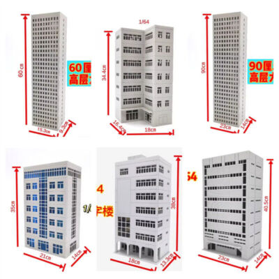 1/64 Scale Office Building Sand Table High Rise Residential Building ...