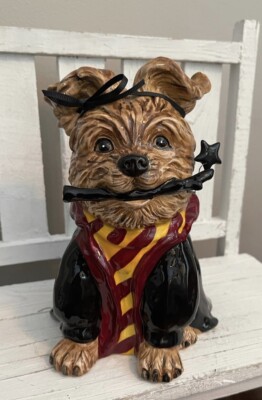 Blue Sky Hocus Pocus Halloween Terrier Dog Dressed Like Harry Potter W ...