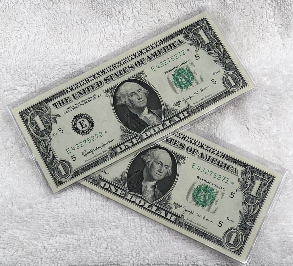 Barr Star Notes Consecutive Serial Numbers 1 Pair | eBay