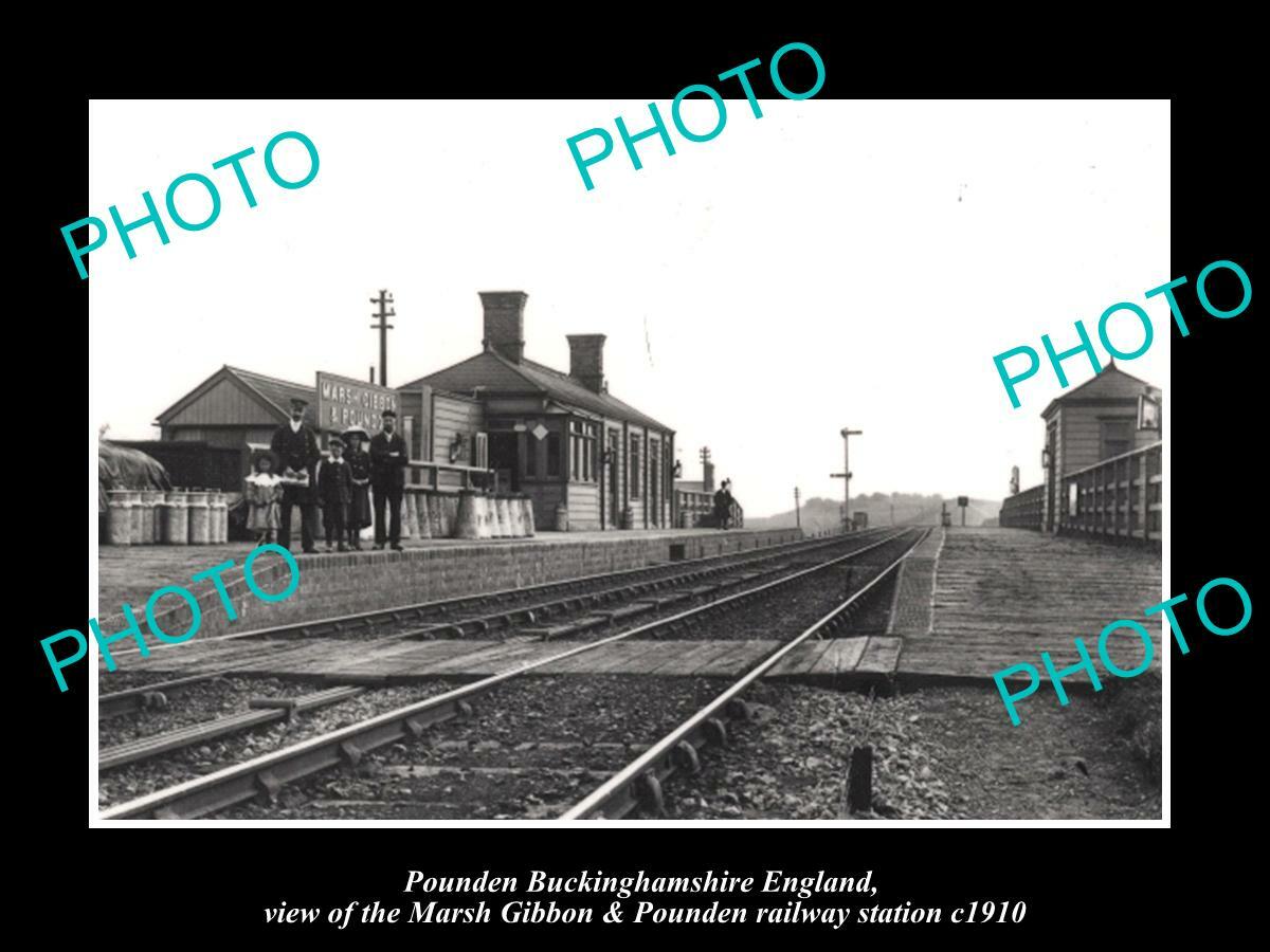 OLD POSTCARD SIZE PHOTO POUNDEN ENGLAND THE MG & P RAILWAY STATION ...