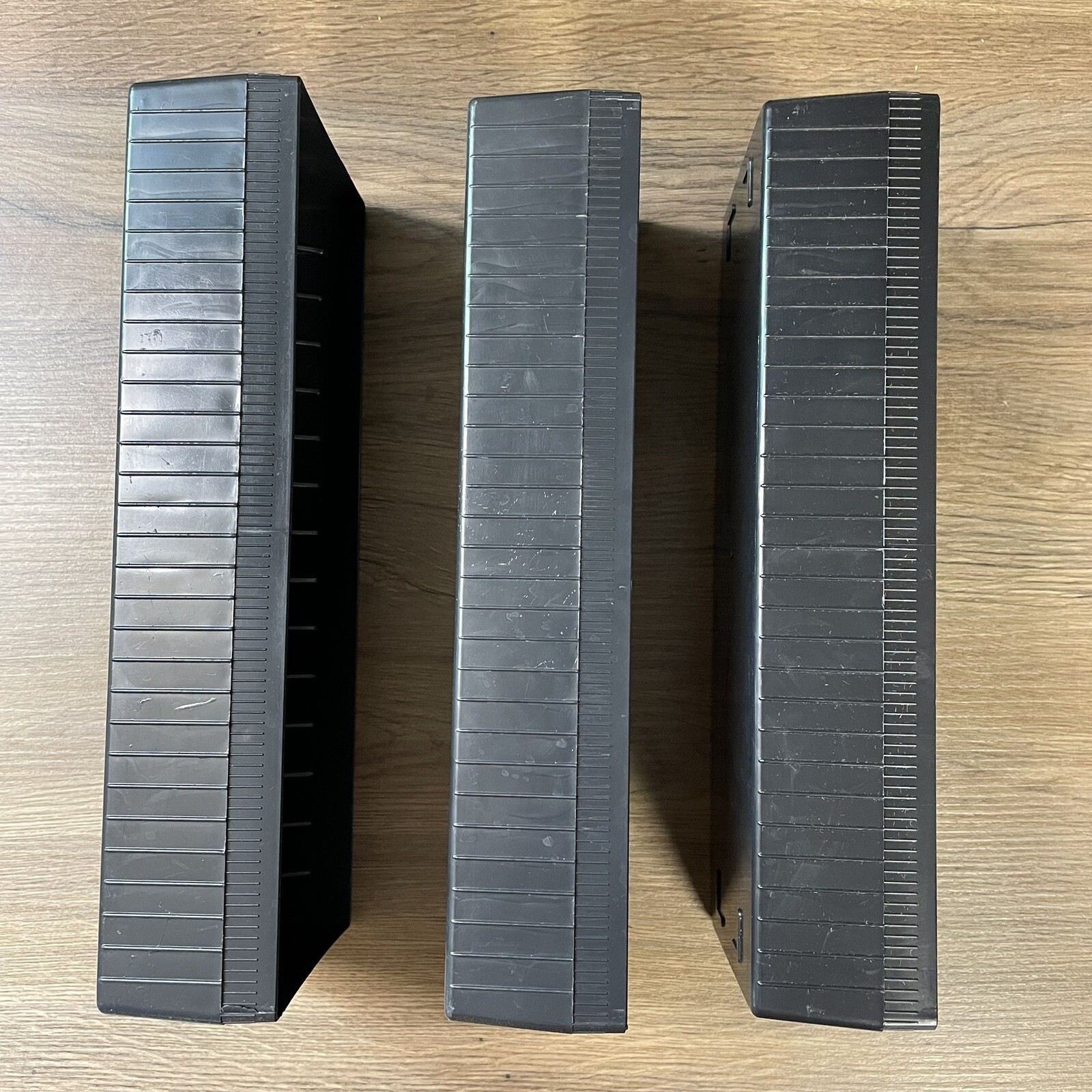 3 - Cassette Tape Holder Slot Storage Box Plastic Tray Rack (15 Tapes ...