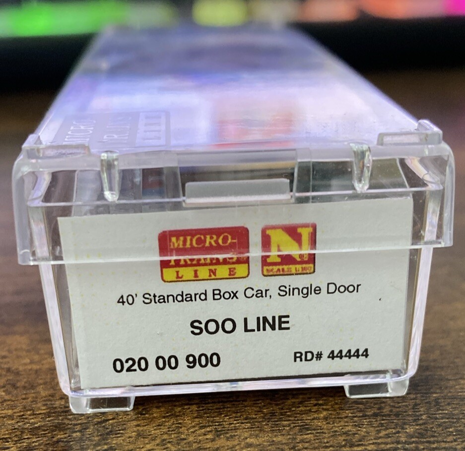 N Scale Micro-Trains Soo Line #02000900 40' Single Door Box Car #44444 | eBay