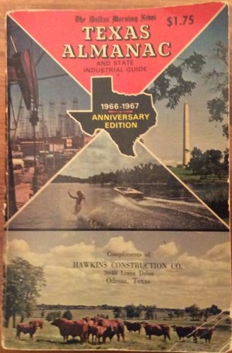 The Dallas Morning News TEXAS ALMANAC & State Industrial Guide 1966-1967 (Paper) | eBay