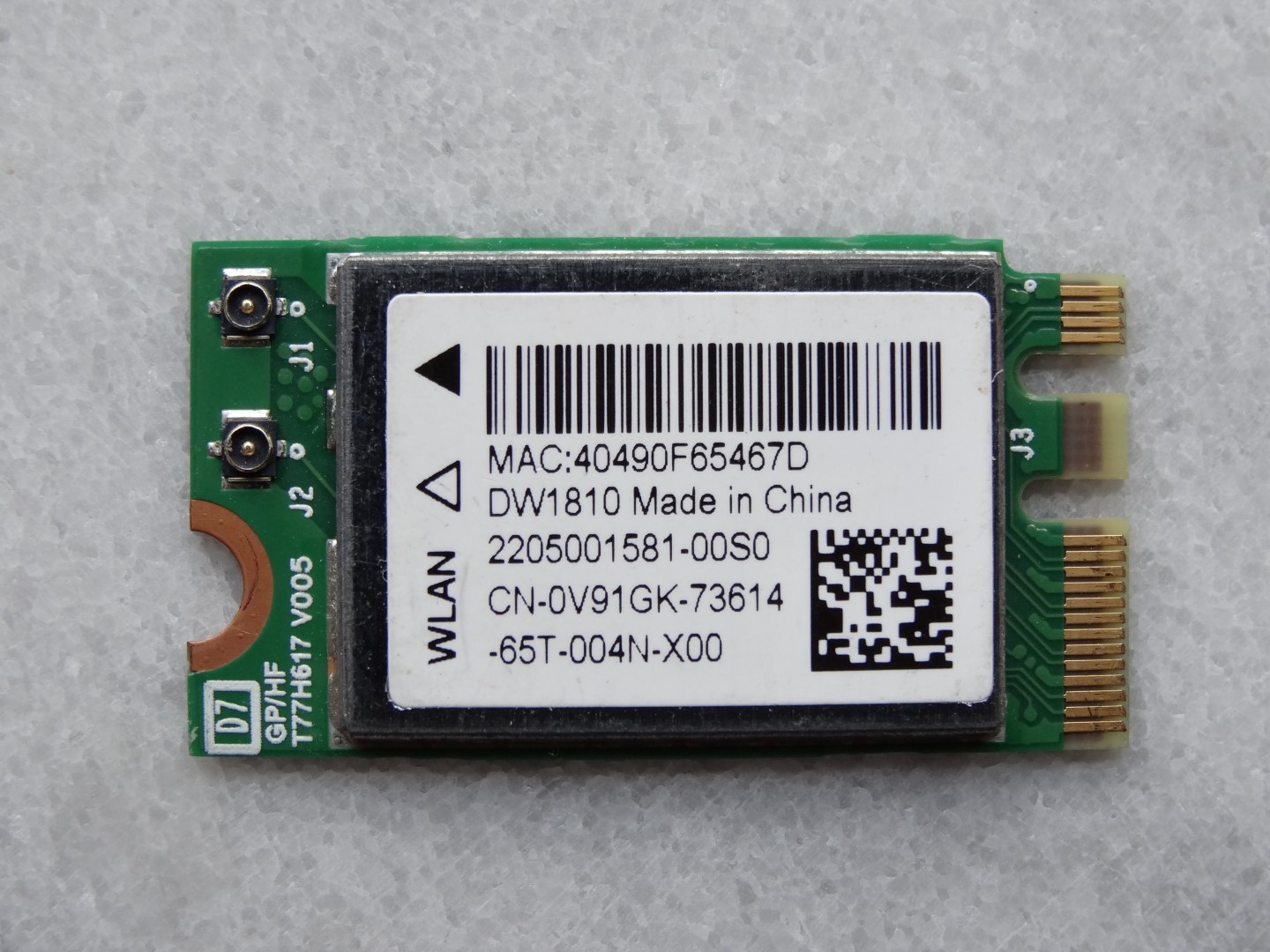 Genuine QUALCOMM Dell DW1810 Wireless WiFi Bluetooth NGFF M.2 Combo ...