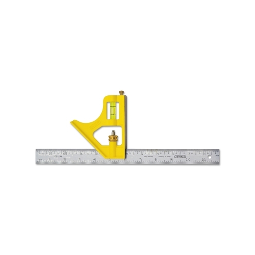 Stanley Combination Square, 12 In, Die Cast Metal, Yellow - 1 per EA ...