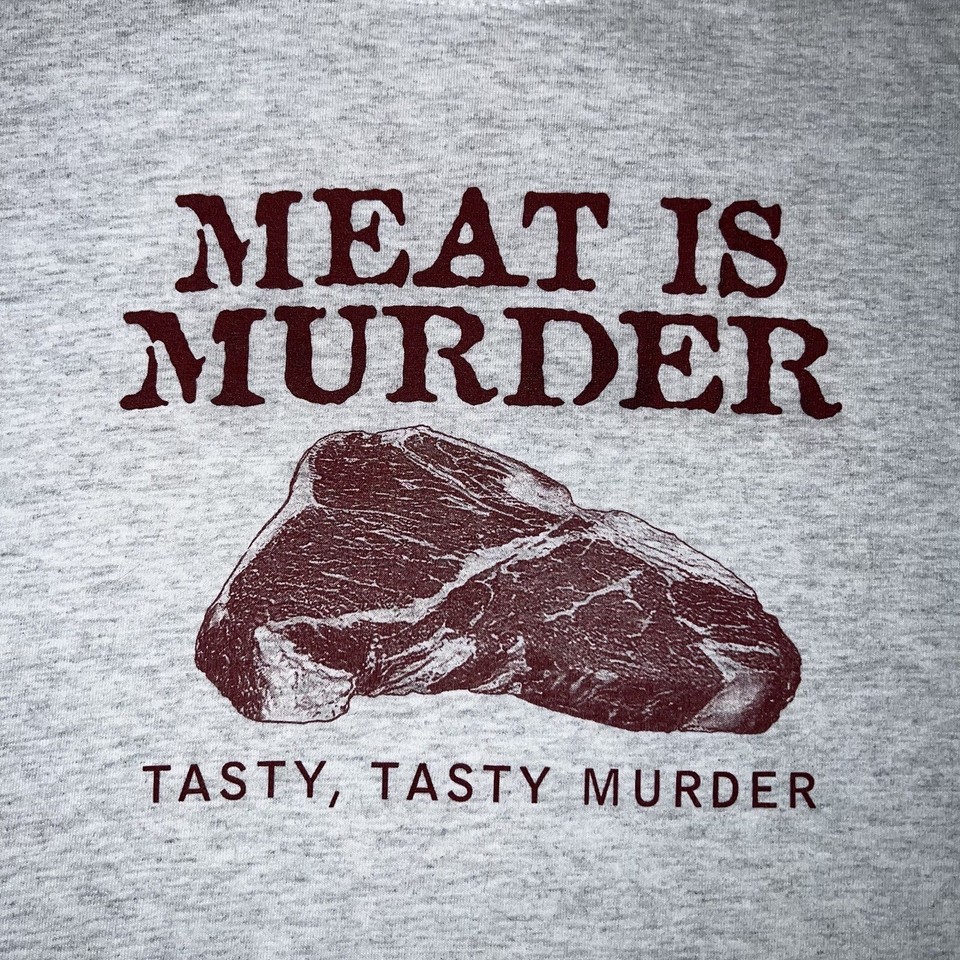 Vintage Meat Is Murder Tasty, Tasty Murder T-Shirt | eBay
