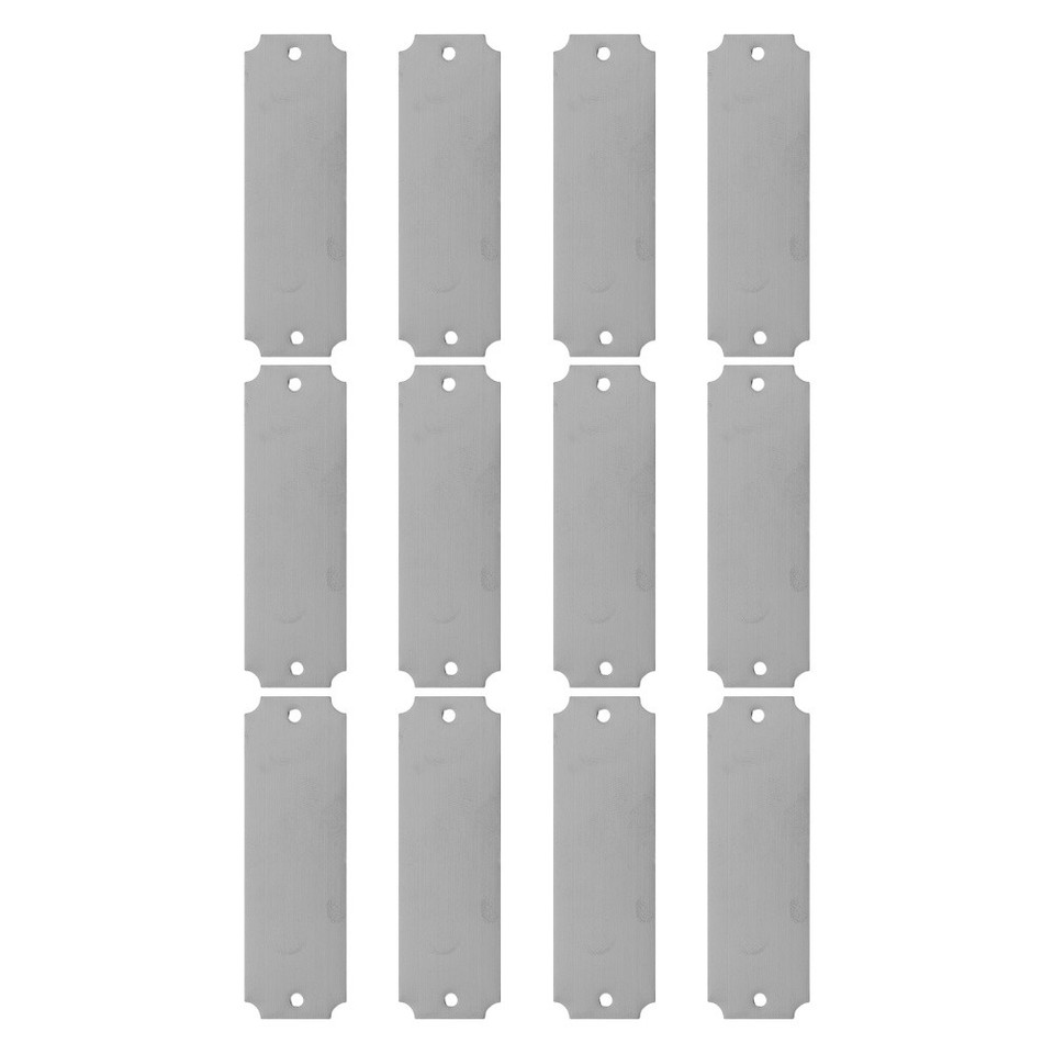 12pcs Engraving Blank Tags: Stainless Steel Rectangle Name Plates ...