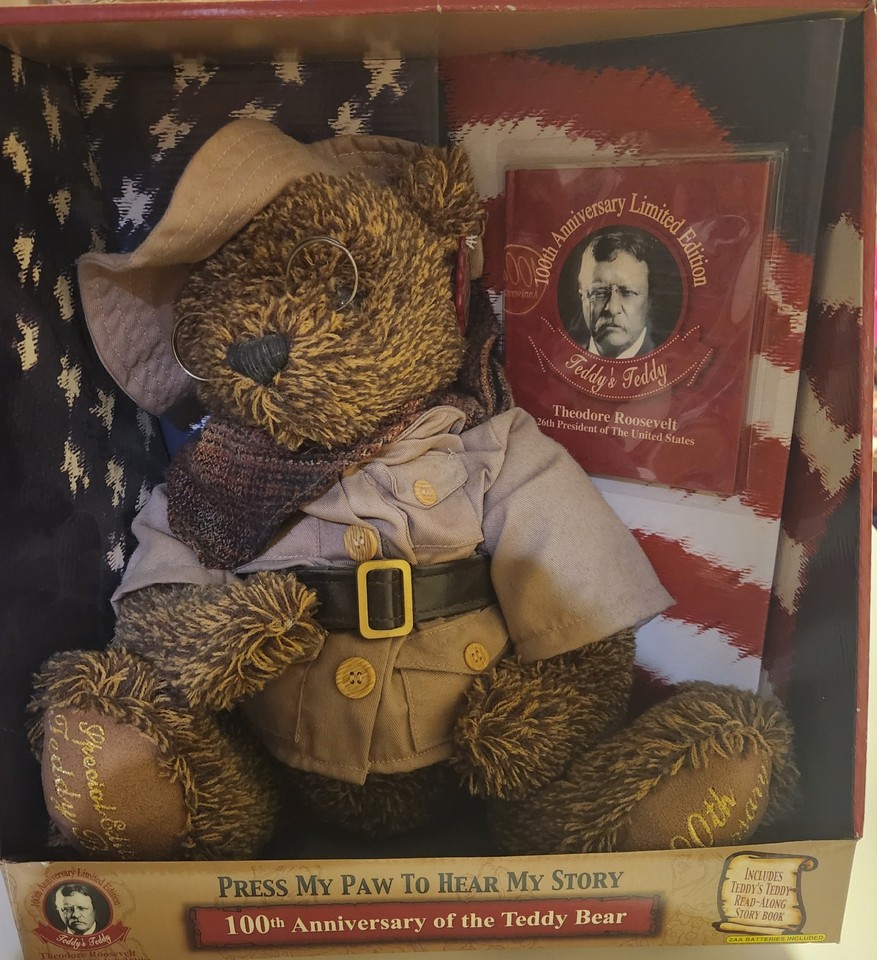 Dan Dee Theodore Roosevelt Teddy's Teddy 100th Anniversary Bear in New in Box | eBay