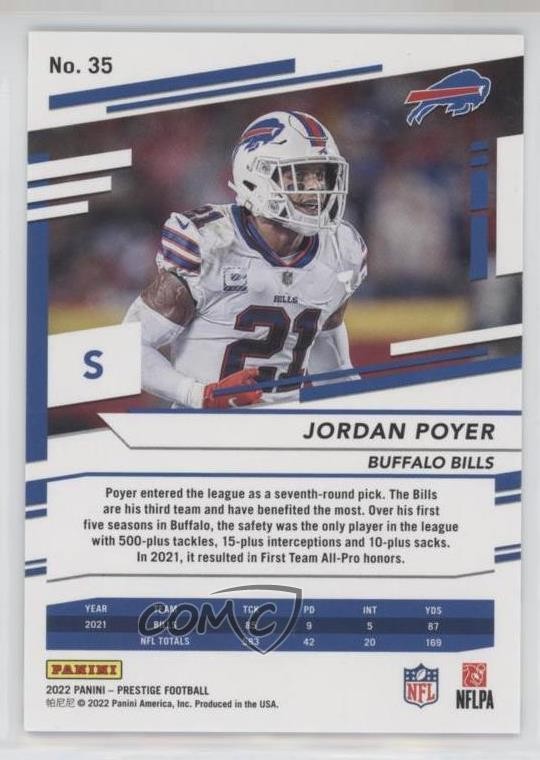 2022 Panini Prestige Xtra Points Premium Green /249 Jordan Poyer #35 | eBay