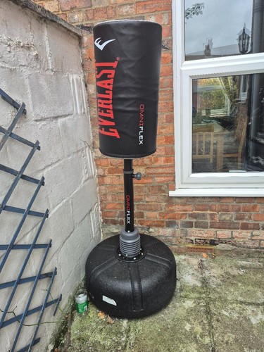 Everlast Punch Bag Free Standing Black Only Used Once With Gloves | eBay UK